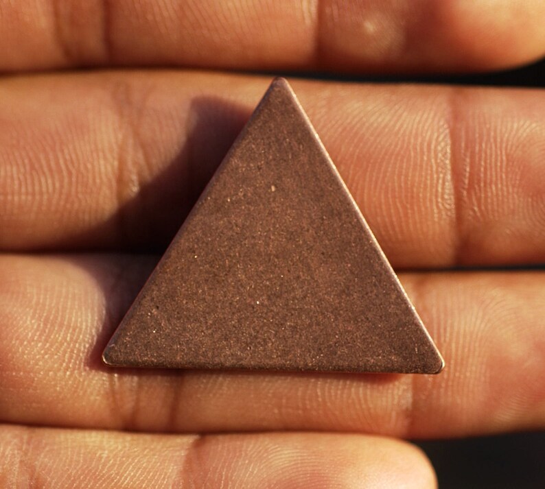 Copper or Brass or Bronze Triangle 25mm 20g for Enameling - Etsy Australia