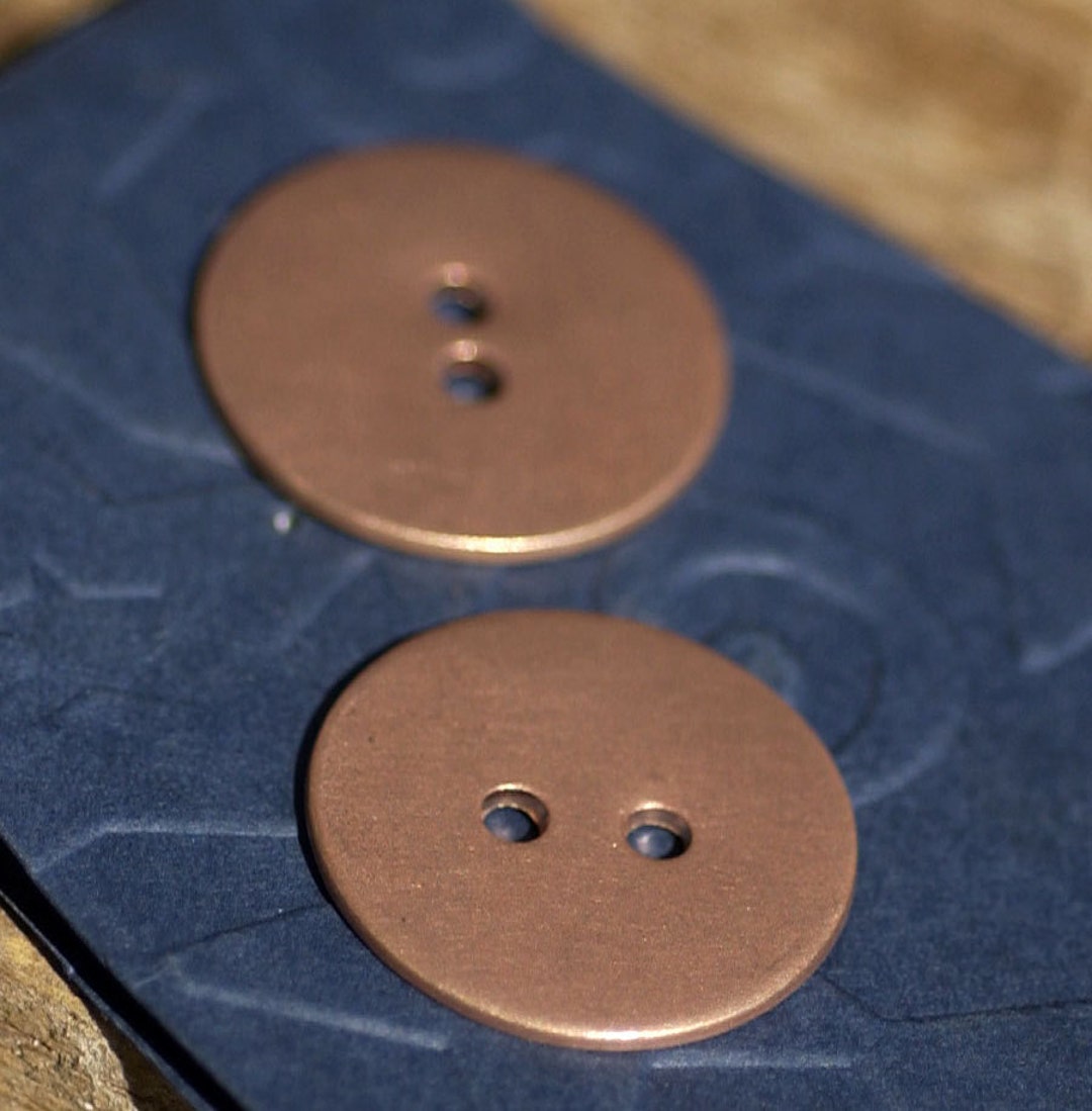 Buttons Copper With Two Holes 20mm 20g Blanks Cutout for Enameling ...
