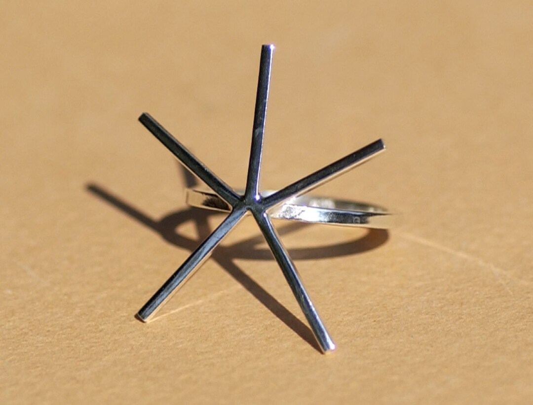 Sterling Silver Handmade Claw Ring Square Wire Setting 100% Sterling ...