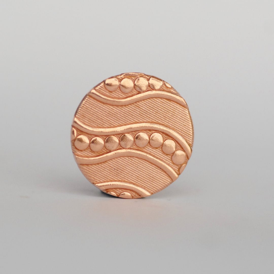 Solid Copper Metal Blanks Round Disc W/ Dot Pattern 20mm - 5 Pieces - Etsy