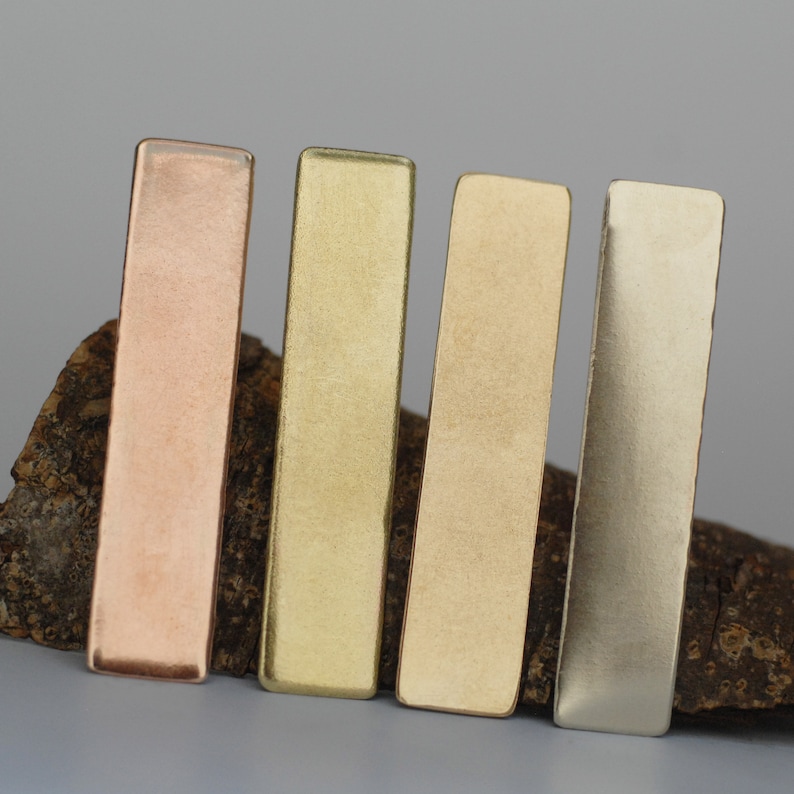 Deburred Clean Copper Blanks Rectangle Name Tag name plate | Etsy