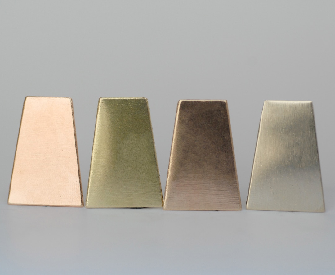 Trapezoid Shapes 25mm X 18mm Mexican Silver Blank 24G 22G 20G Copper ...