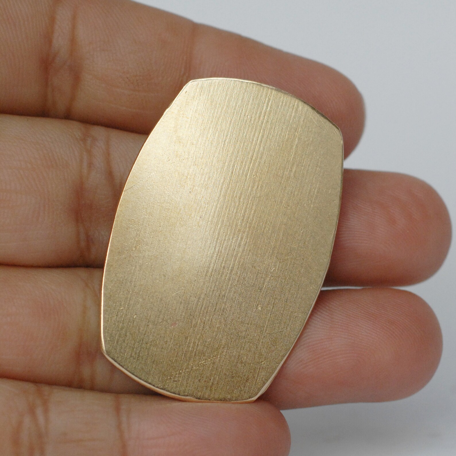 Puffy Rectangle shapes name tag metal blanks for making | Etsy