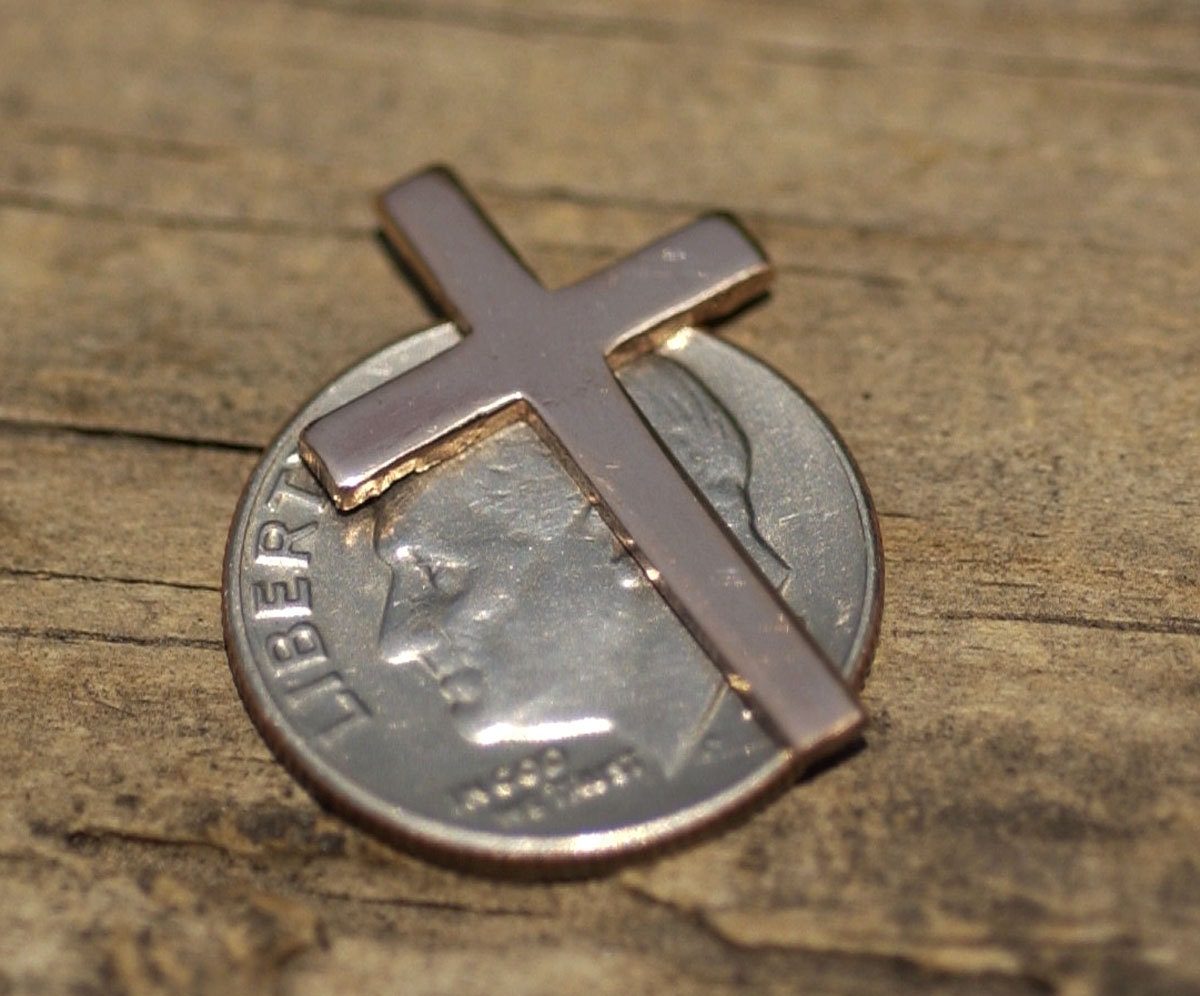 Small Metal Cross Blanks: Copper, Brass, Bronze, Nickel Silver (6 Pc ...