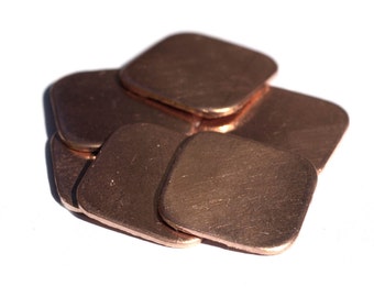 Copper 32mm Square on Square for Enameling Stamping Texturing