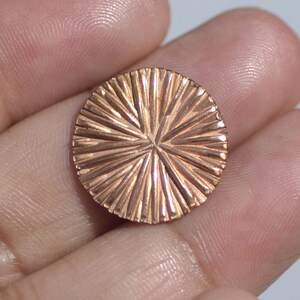 Textured Circle Radiating Sun Pattern Blank 15mm 24g for Enameling ...