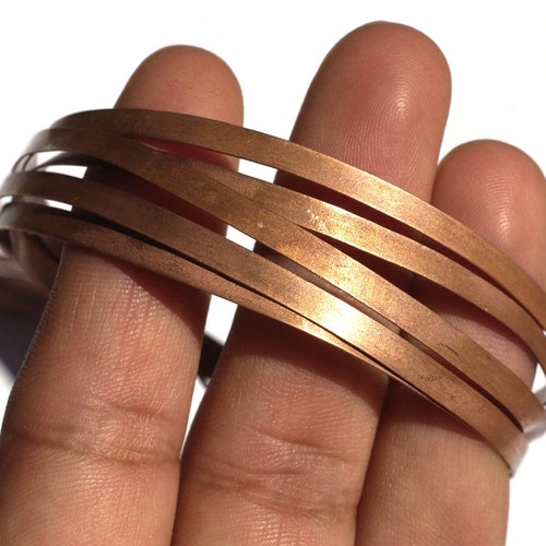 Solid Copper Bezel Wire Handmade 8mm Wide 30 Gauge 3 | Etsy