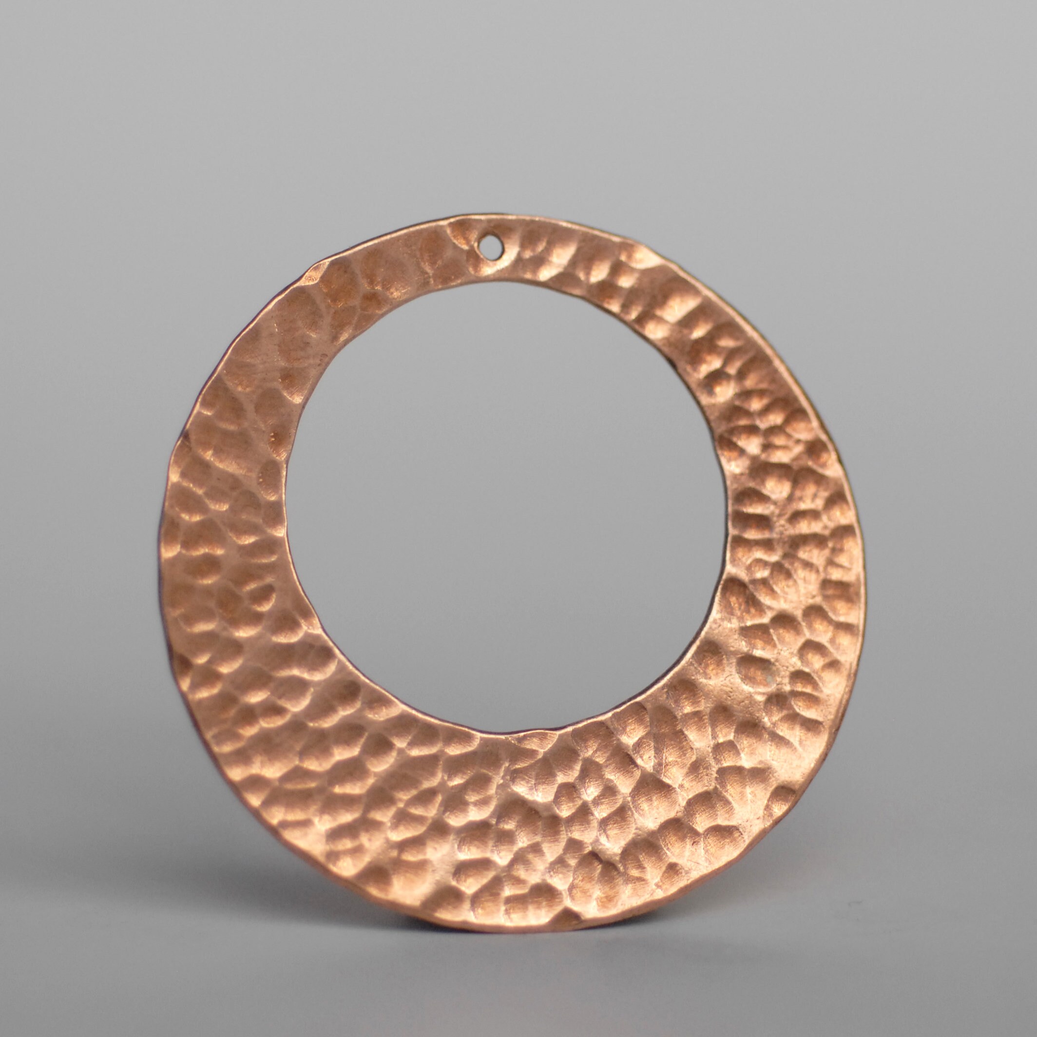Hammered Copper Blanks, Round Hoops 40mm 26G for Pendants - Etsy