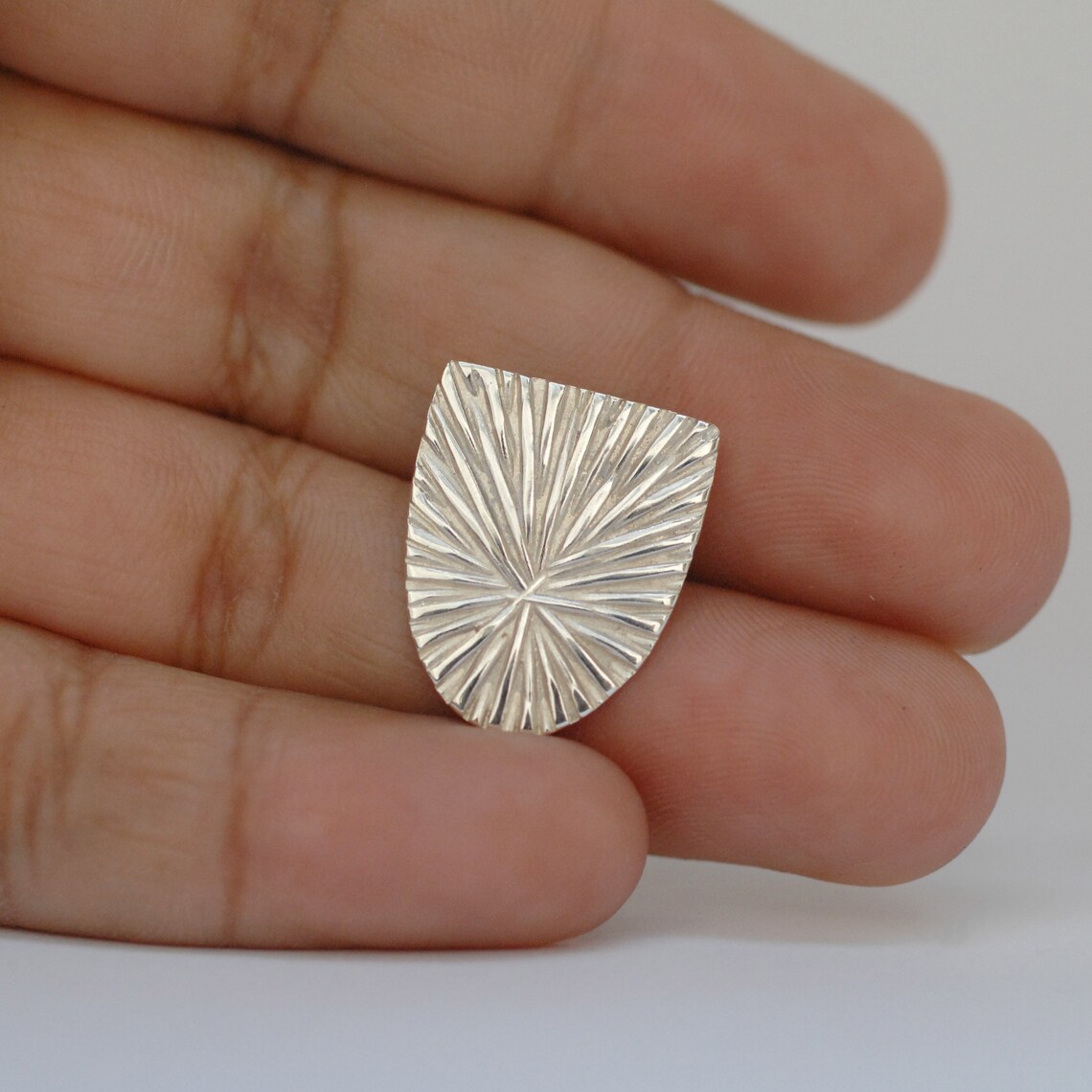 Small Shield Shape Cone Sterling Silver Blanks 17mm X 14mm for | Etsy