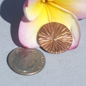 Textured Circle Radiating Sun Pattern Blank 15mm 24g for Enameling ...