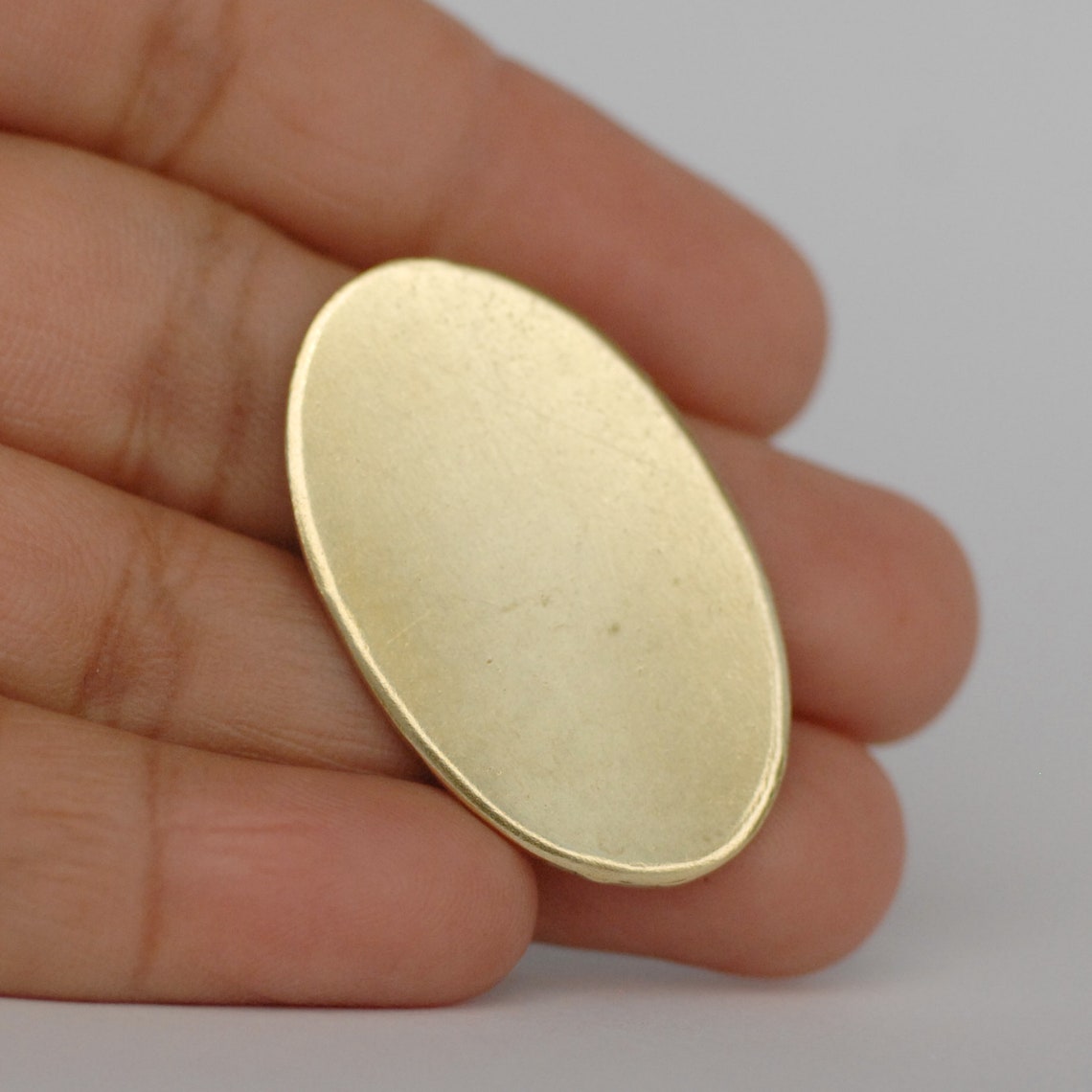 Raw Brass Oval Shapes 35mm X 22mm Metal Blanks for Hand | Etsy