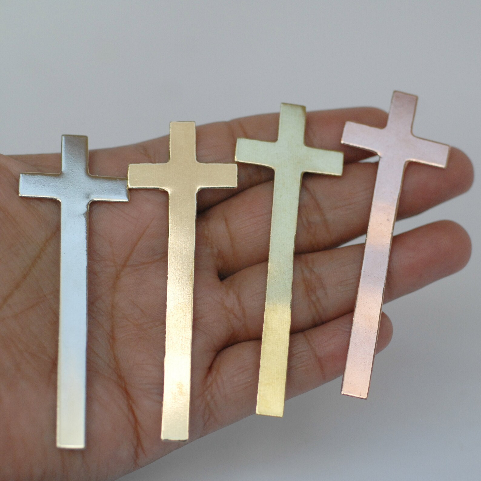 Large Religious Cross Shapes 26mm X 77mm Metal Pendant Blanks - Etsy