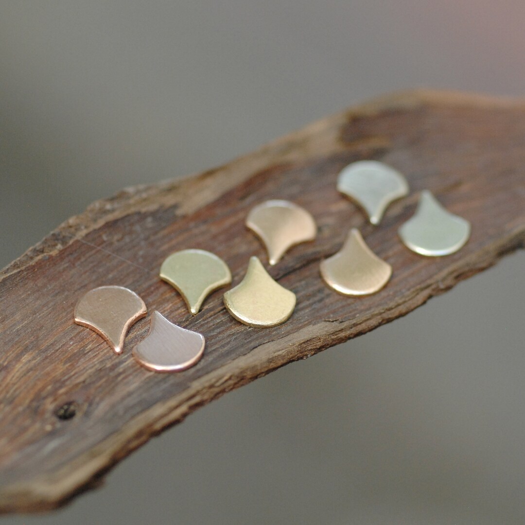 Tiny Fan Teardrop Metal Shapes: Copper, Brass, Bronze, Nickel Silver ...