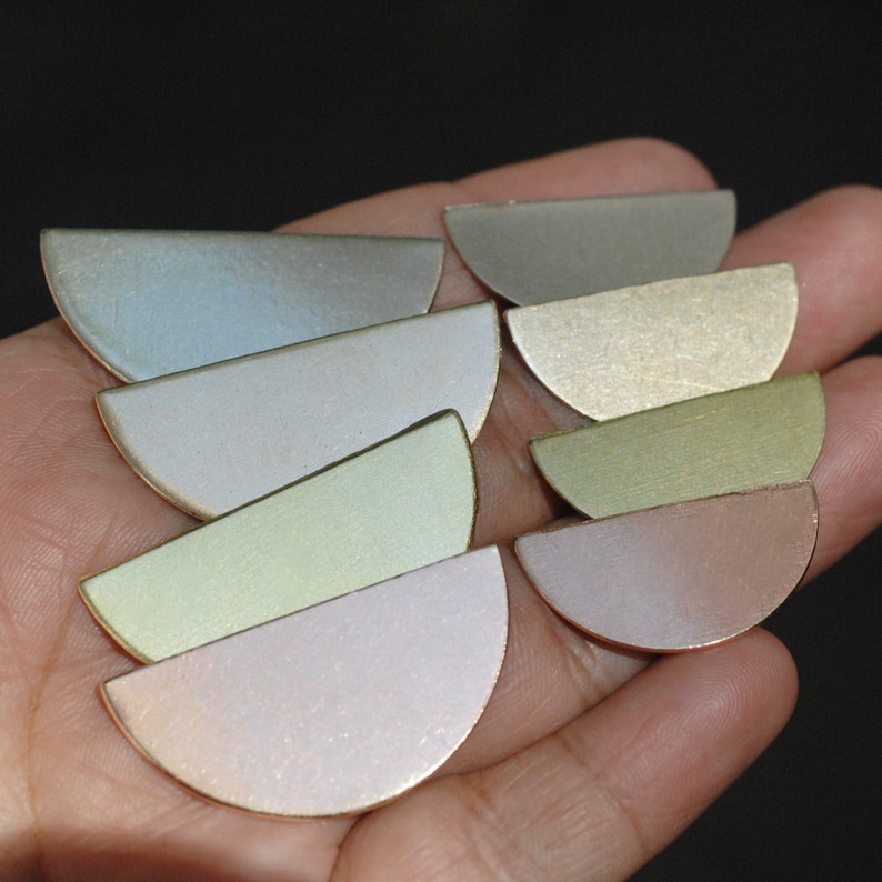 Demi-disque en cuivre massif Formes de lune 26mm x 13.5mm pour - Etsy ...