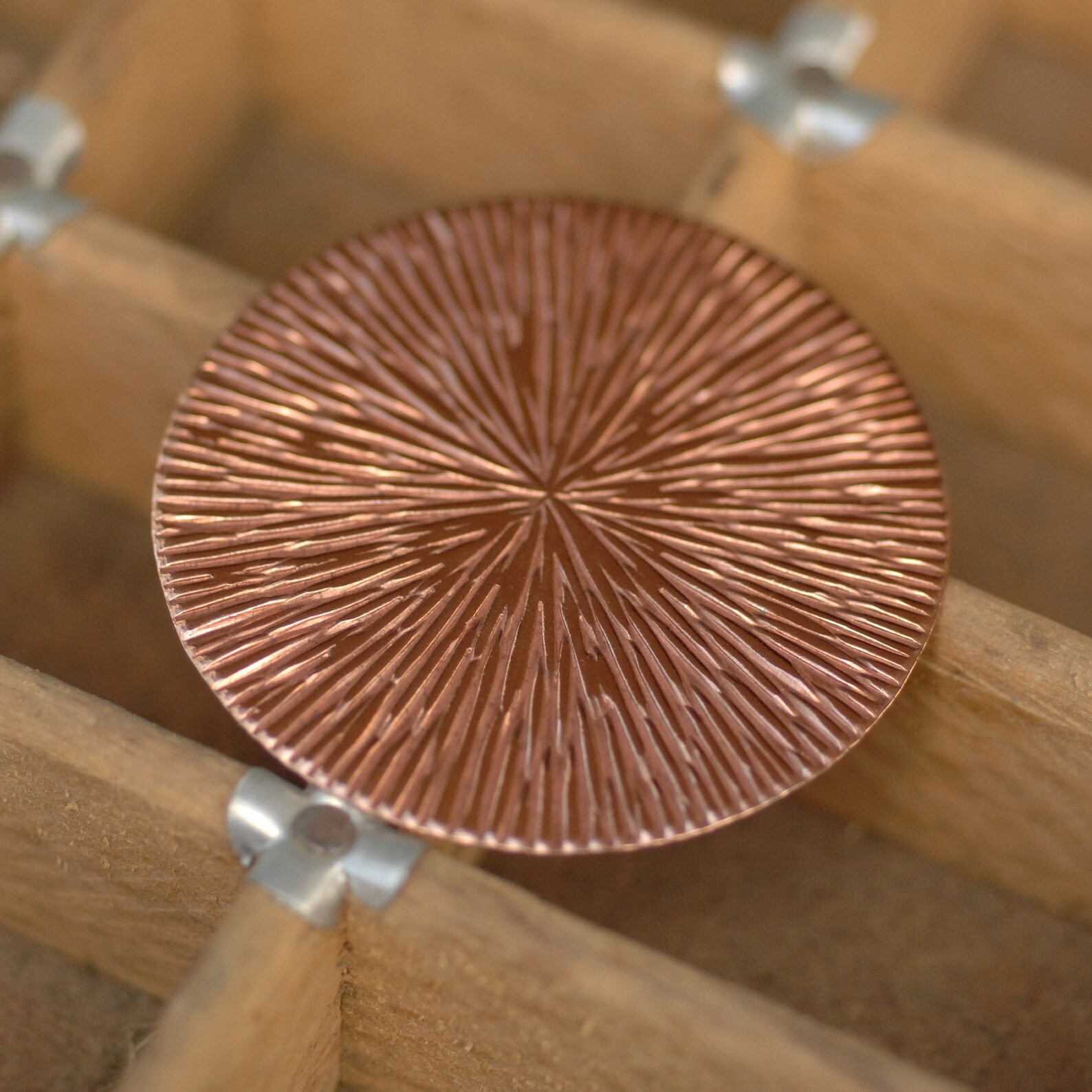 Solid Copper Blank Radiating Sun Pattern Round Disc 45mm 24g | Etsy