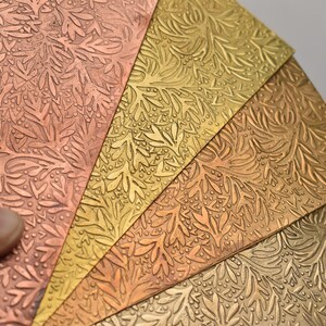 Textured Metal Sheet: Bamboo Leaf Pattern - Copper, Brass, or Bronze - Etsy