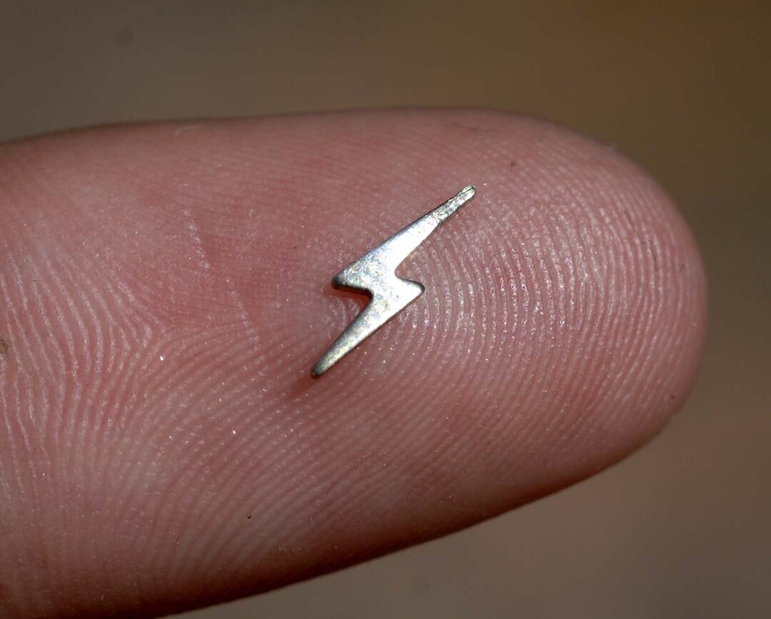 My MOST Tiny Lightning Bolt I Blank Cutout 24g Ring Soldering, Earring ...