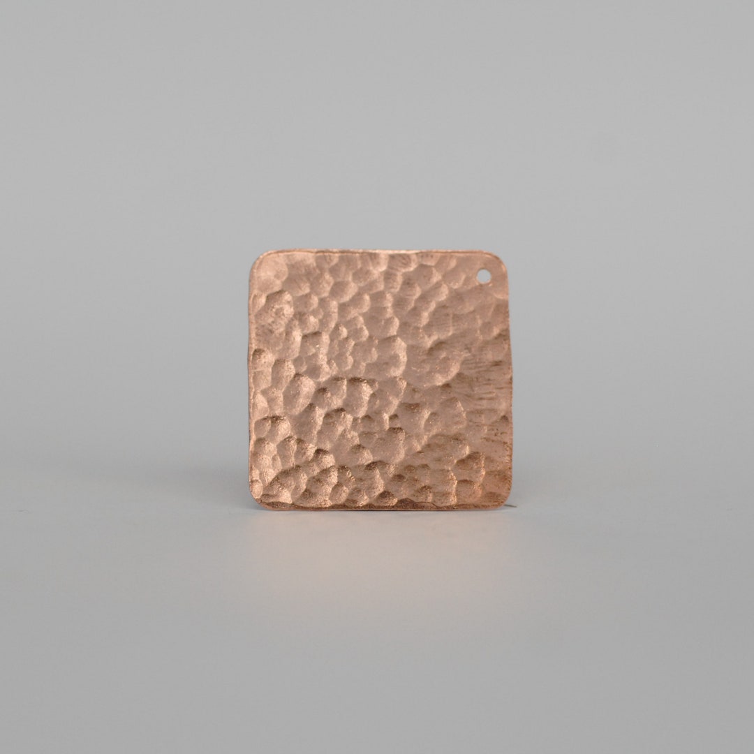 Hand Hammered Solid Copper Squares With Holes for Earrings or Pendants ...
