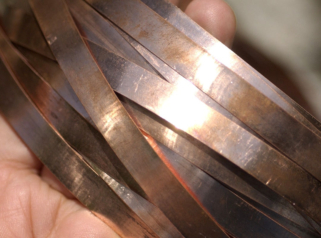 Solid Copper Bezel Wire - Handmade - 8mm Wide - 30 Gauge - 3 Feet ...