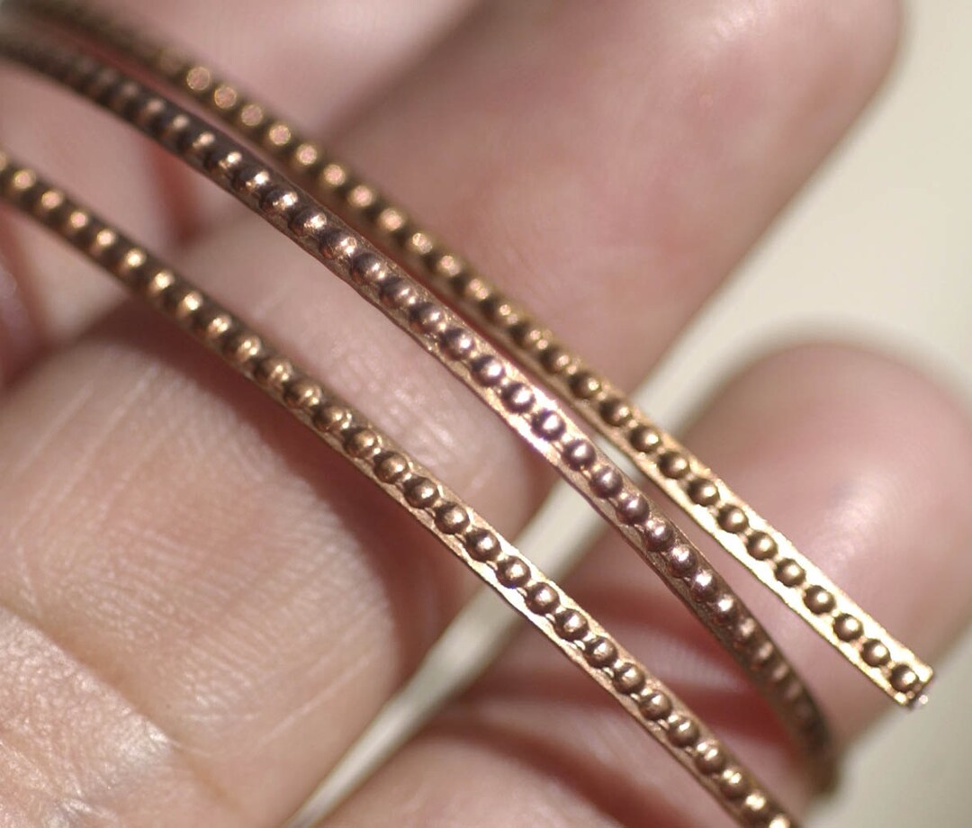 Wire Dots Design Pattern Stock Shank 1.5mm 5 Feet Textured Metal Wire ...