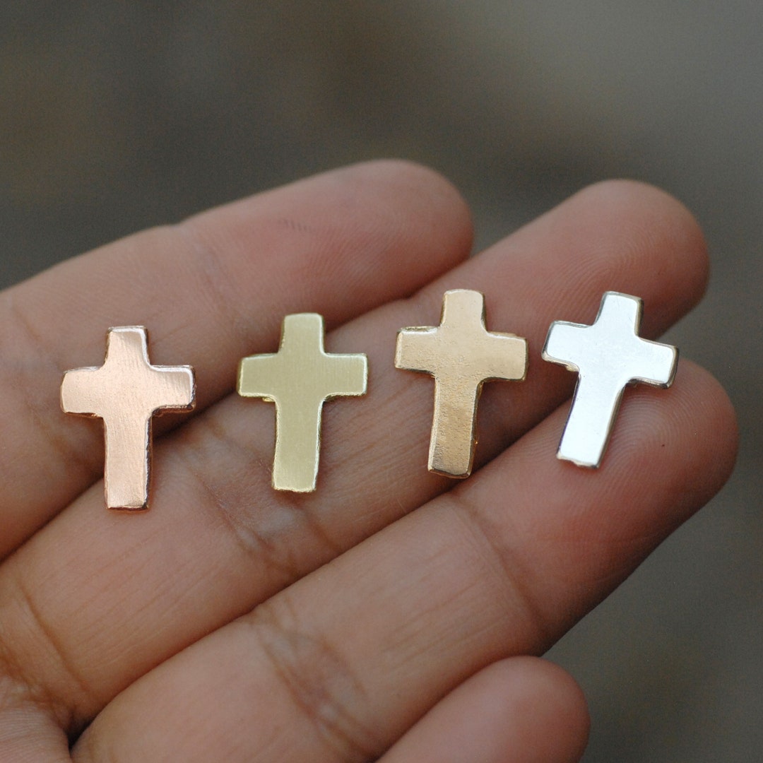 Simple Cross Shape Metal Blanks 15mm X 11mm for Making Jewelry ...