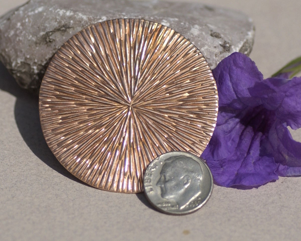 Solid Copper Blank Radiating Sun Pattern Round Disc 45mm 24g | Etsy