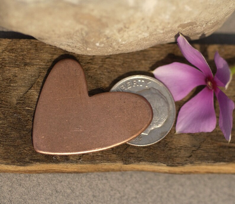 Copper Lopsided Heart Shape Blank Valentine's Day Hearts - Etsy