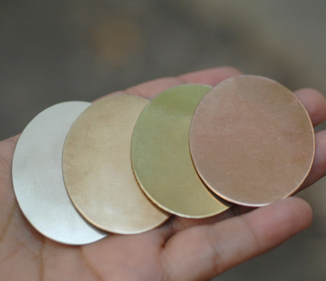 Large Oval Metal Blanks: Copper, Brass, Bronze, Nickel Silver - 20 ...