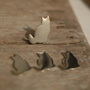 Nickel Silver Cat Shape for Soldering or Hand Stamping Metal Blanks - 5 ...