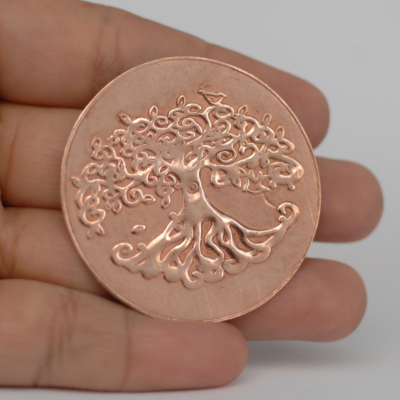Solid Copper Tree of Life Disc Blank 42mm for Enameling - 2 Pieces - Etsy