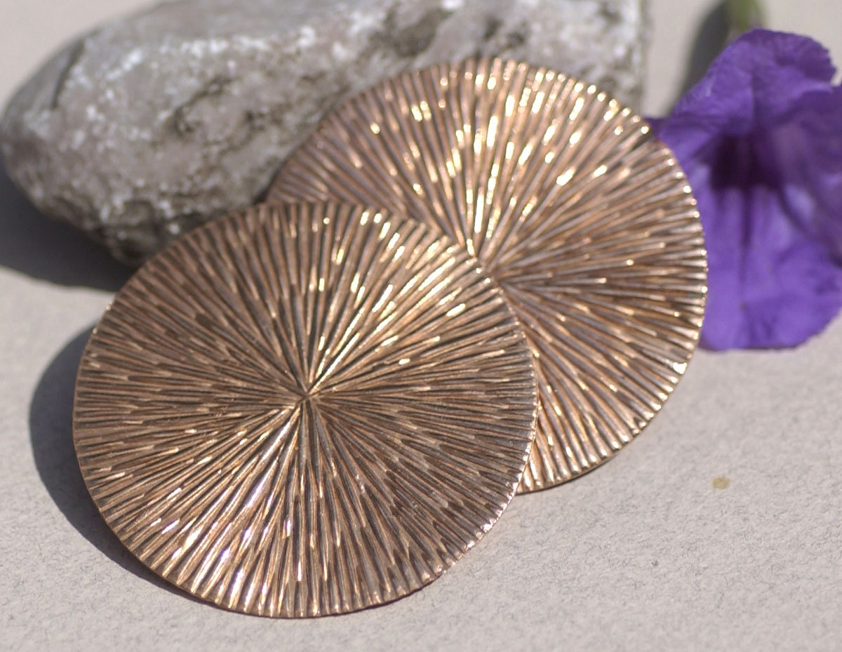 Solid Copper Blank Radiating Sun Pattern Round Disc 45mm 24g | Etsy