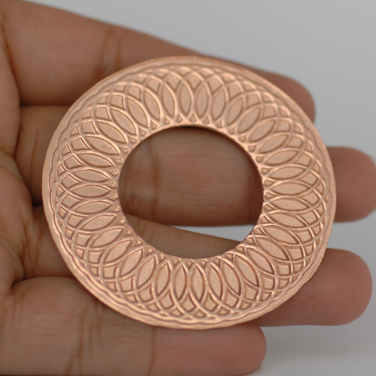 Circle of Life Donut Washer 50mm, Jewelry Supplies, Enameling Soldering ...