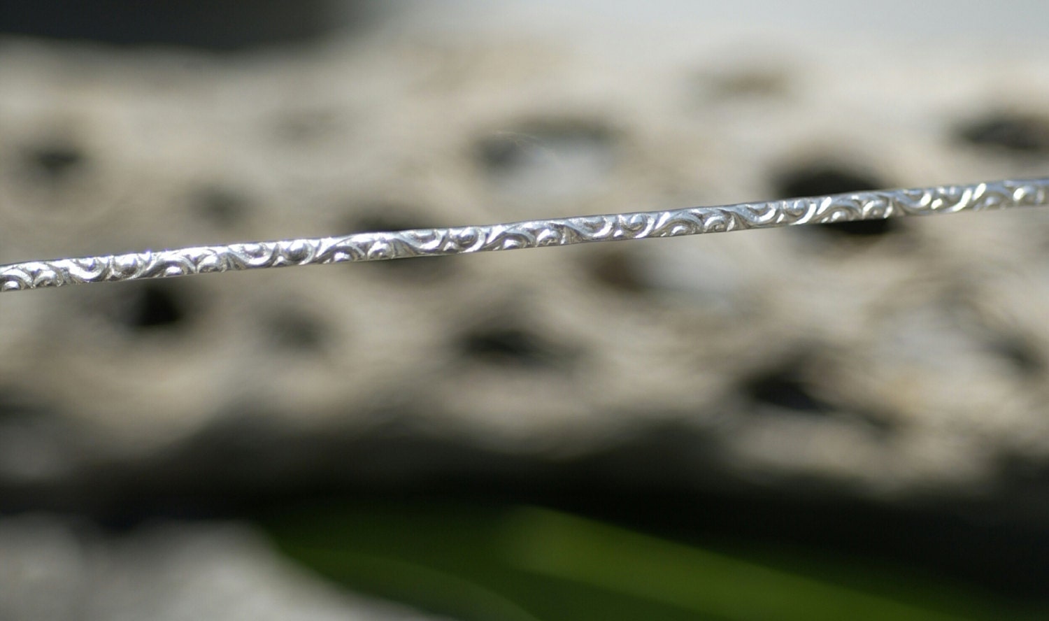 Sterling Silver Gallery Wire Patterned Wire Flourish Texture - Etsy