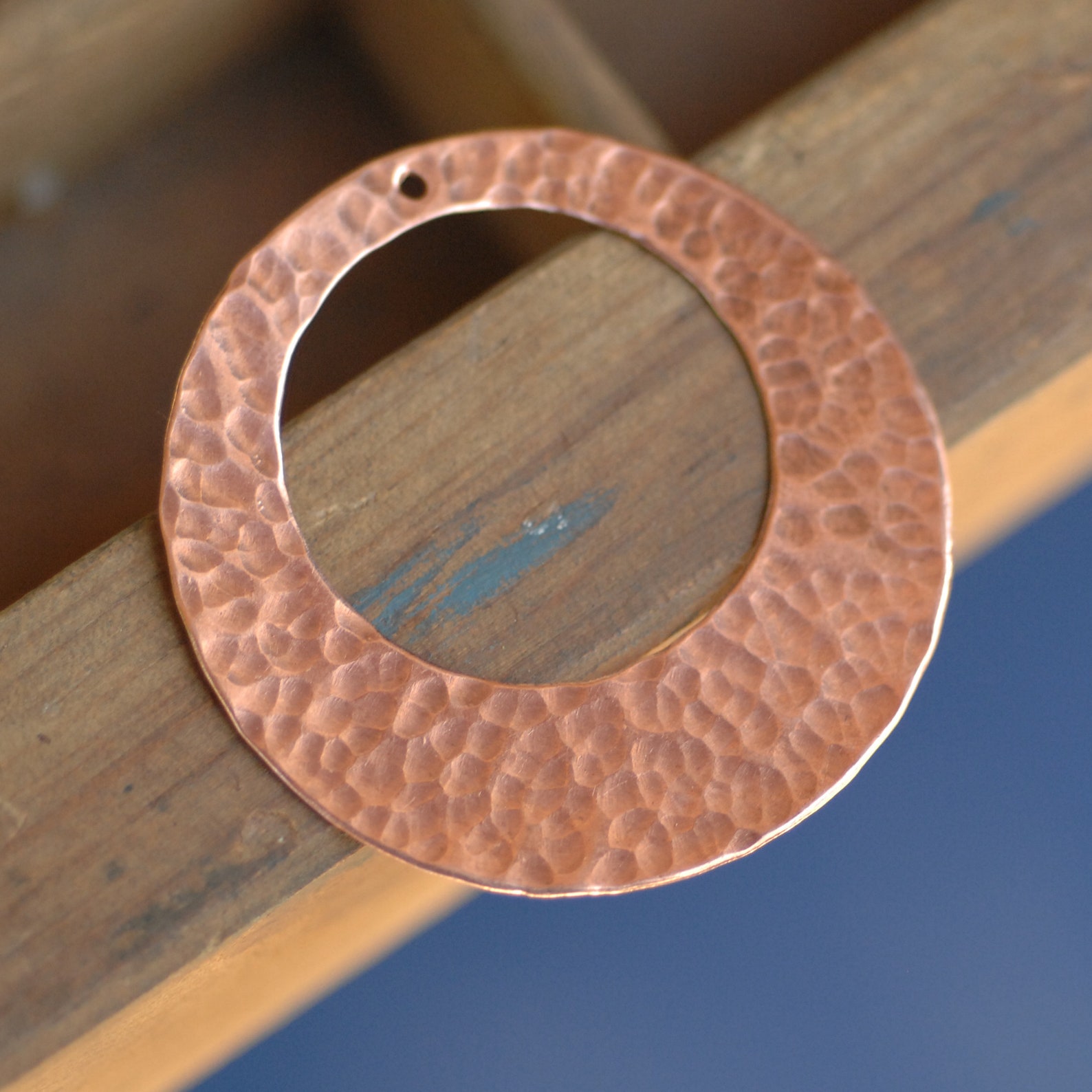 Hammered Copper Blanks, Round Hoops 40mm 26G for Pendants - Etsy