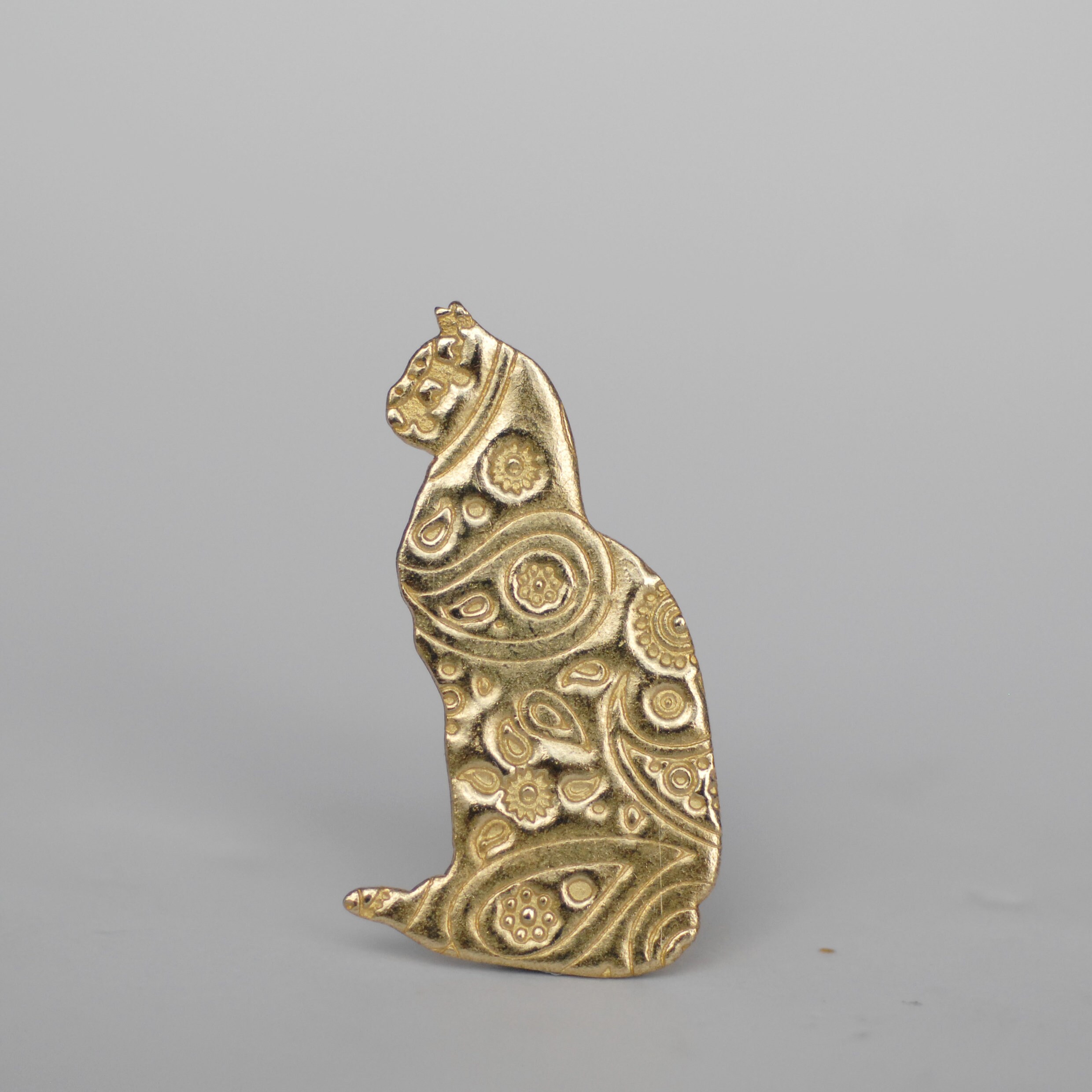 Cats 43mm X 24mm Paisley Cat Shaped 26g Solid Copper Blanks | Etsy