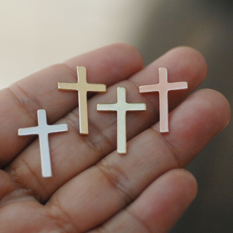 Small Metal Cross Blanks: Copper, Brass, Bronze, Nickel Silver (6 Pc ...