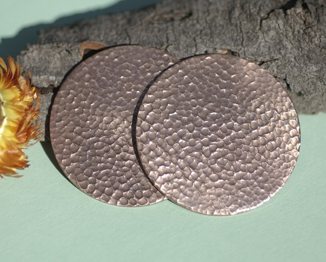 Hammered Copper Blanks - Disc Disks - 42mm Round 20 Gauge - Etsy