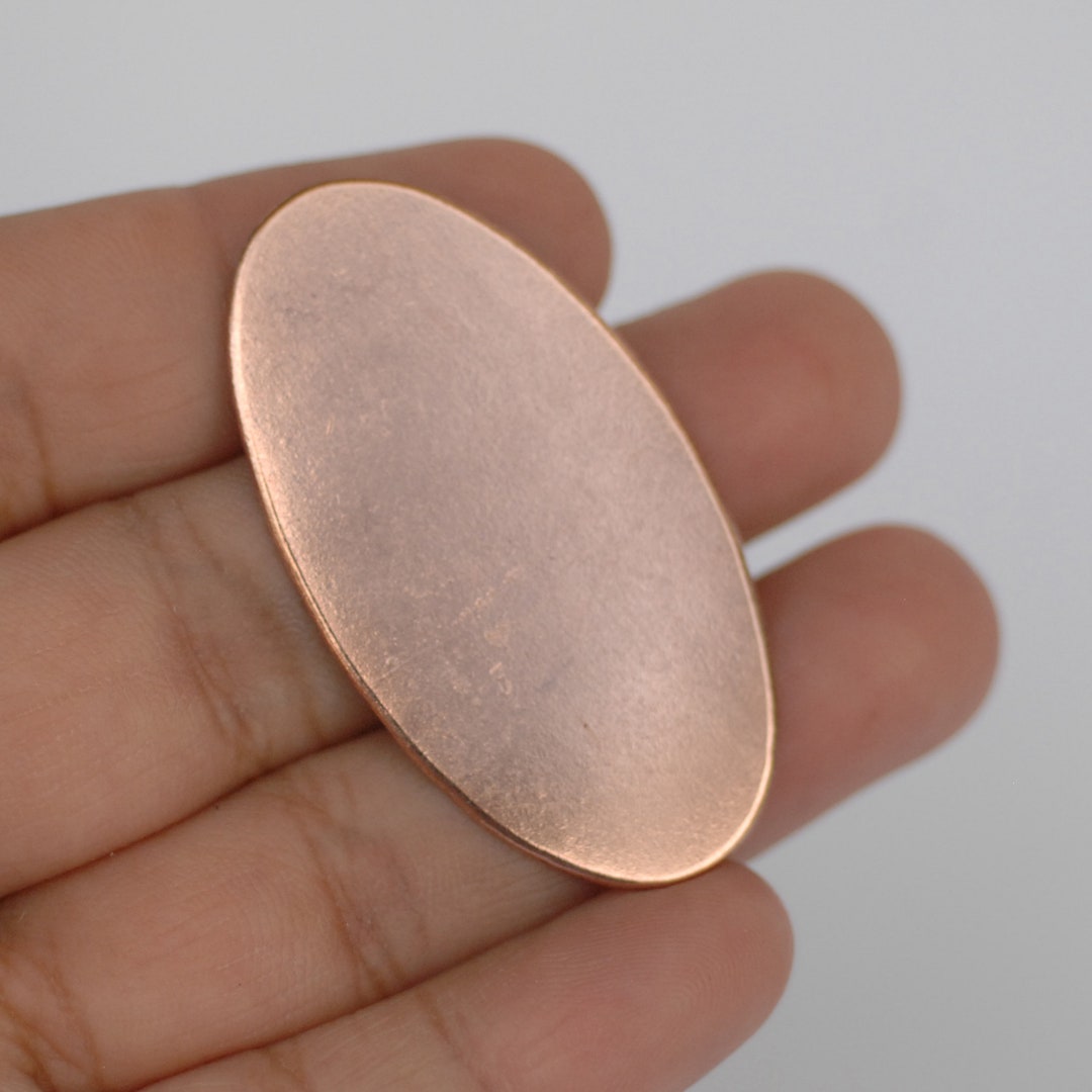 Solid Copper Blanks Oval Shaped 44mm X 23mm 22g Enameling Blanks - 4 ...