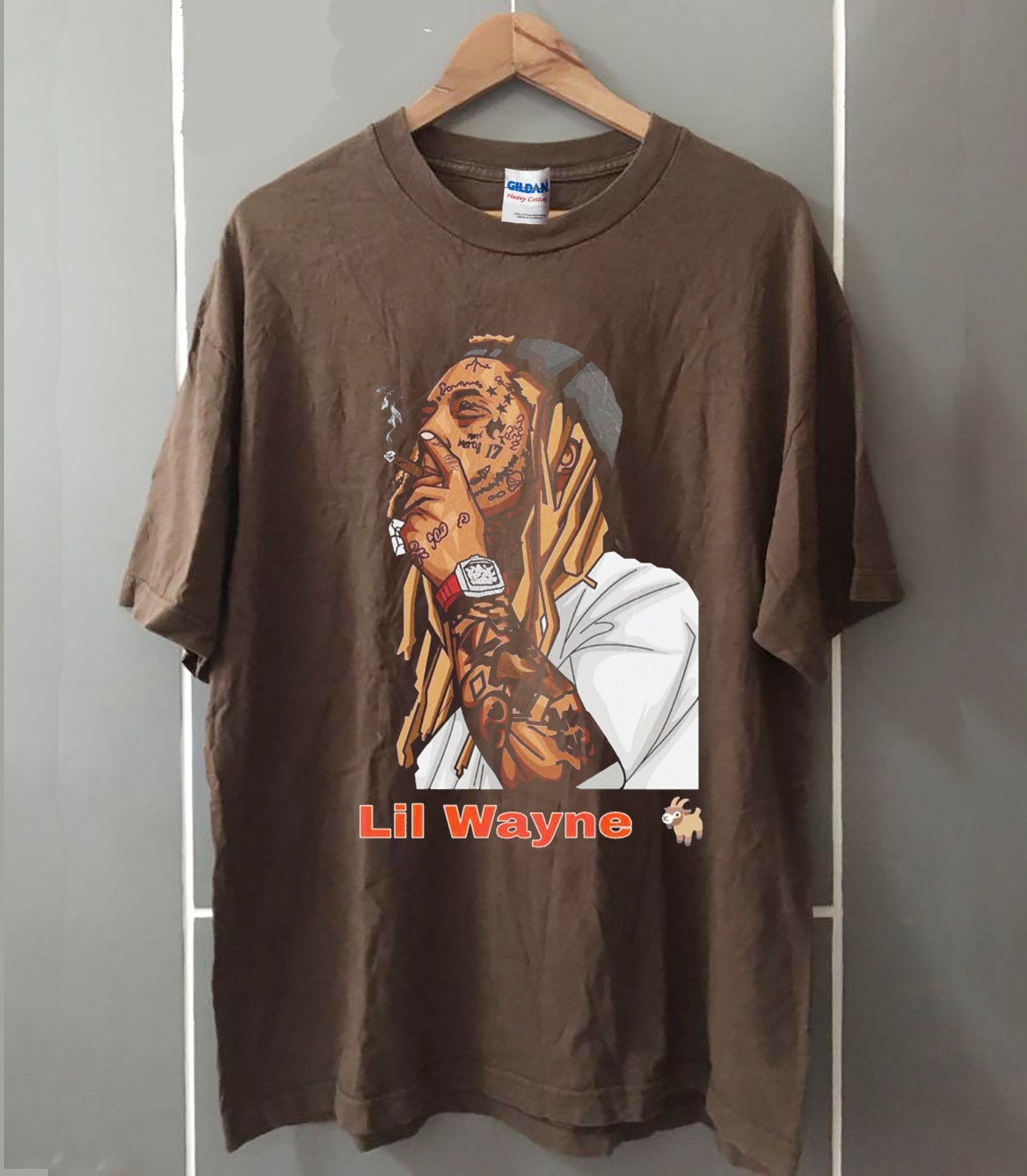 Vintage Lil Wayne Graphic Design Tee Shirt