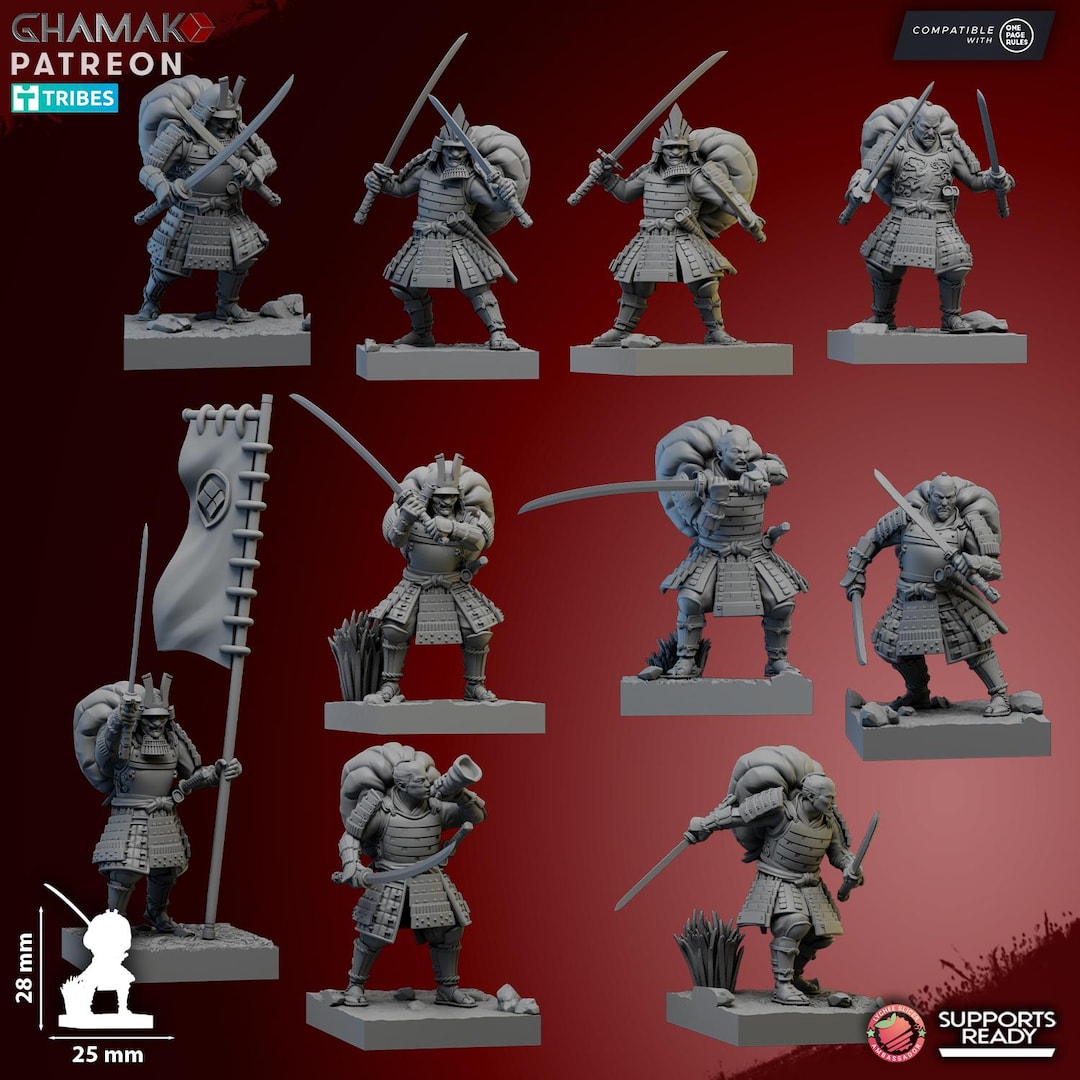 Samurai Katana Warriors, Heavy Infantry, Old World Proxy, Sword and ...