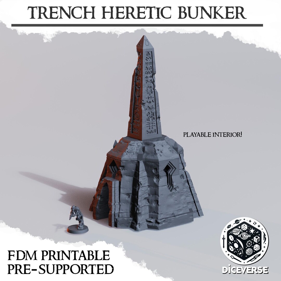 Trench Crusade Heretic Bunker, Fortified Command Post, Large ...