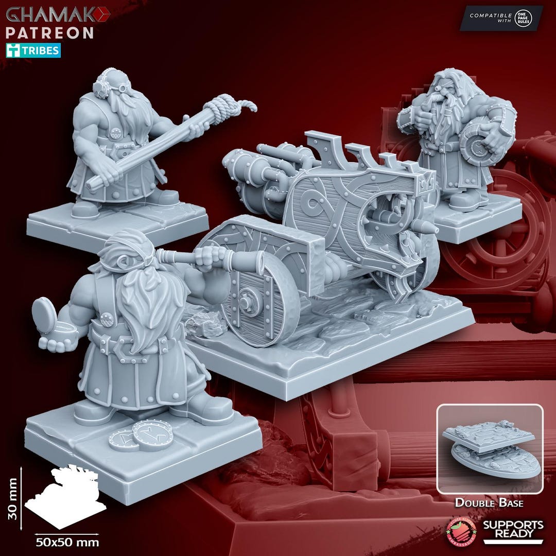 Dwarf Flame Cannon, Flame Thrower, Dwarven Rune Artillery, Fantasy War ...