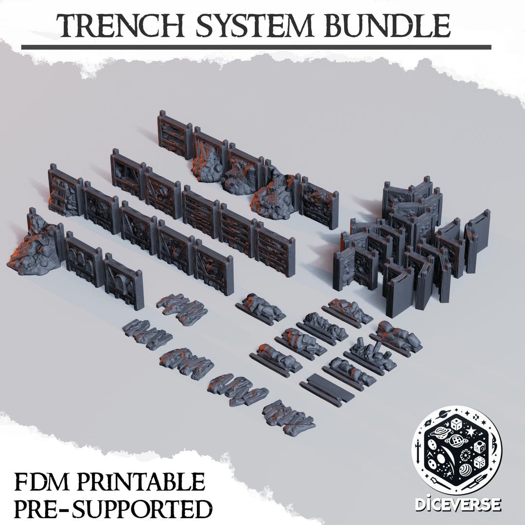 Modular Trench System, Trench Walls and Corners, Historical Terrain ...