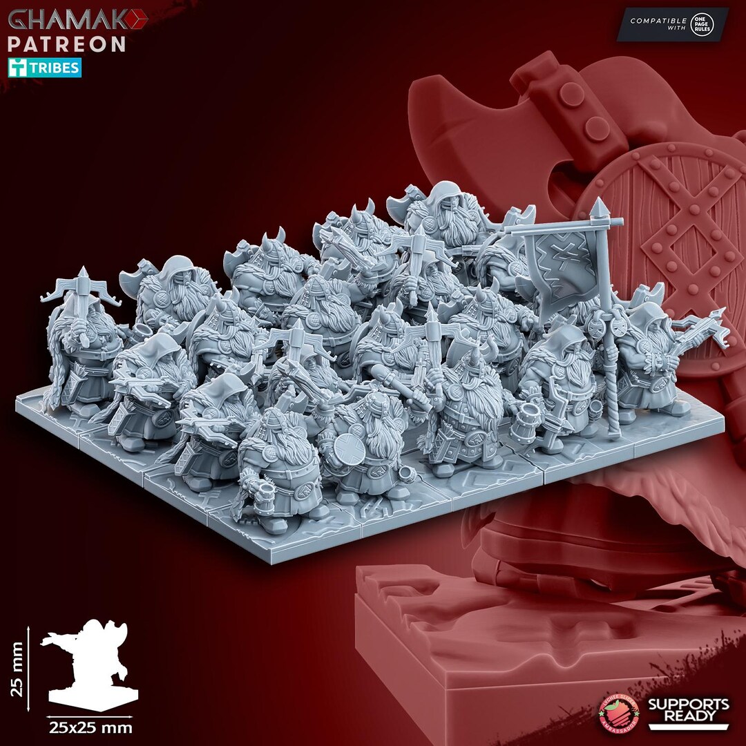 Dwarf Rangers With Crossbows and Axes, Old World Proxy, Mountain Hold ...