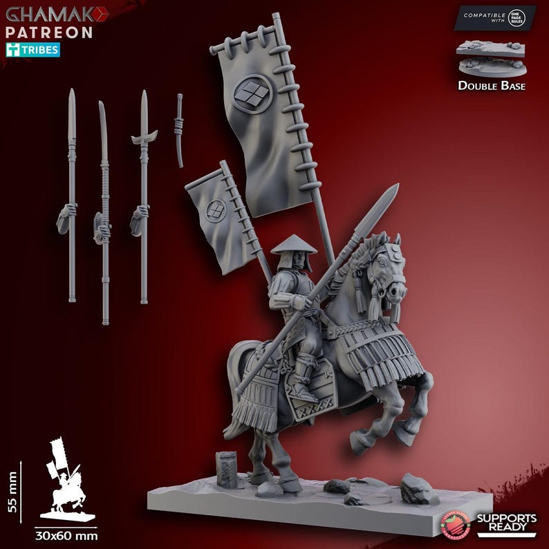 Samurai Lancers, Heavy Cavalry, Old World Proxy, Naginata Samurai ...