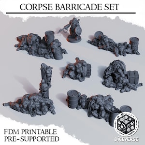 Trench War Corpse Barricades, Body Bags and Barrels, Bodybag Set, Scatter Terrain, Battlefield ...