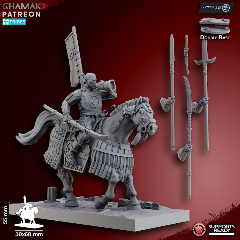 Samurai Lancers, Heavy Cavalry, Old World Proxy, Naginata Samurai ...