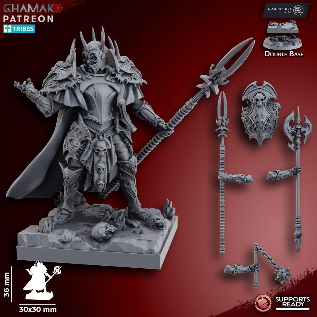 Vampire Lord on Foot, Master Necromancer With Axe, Vampire Thrall ...