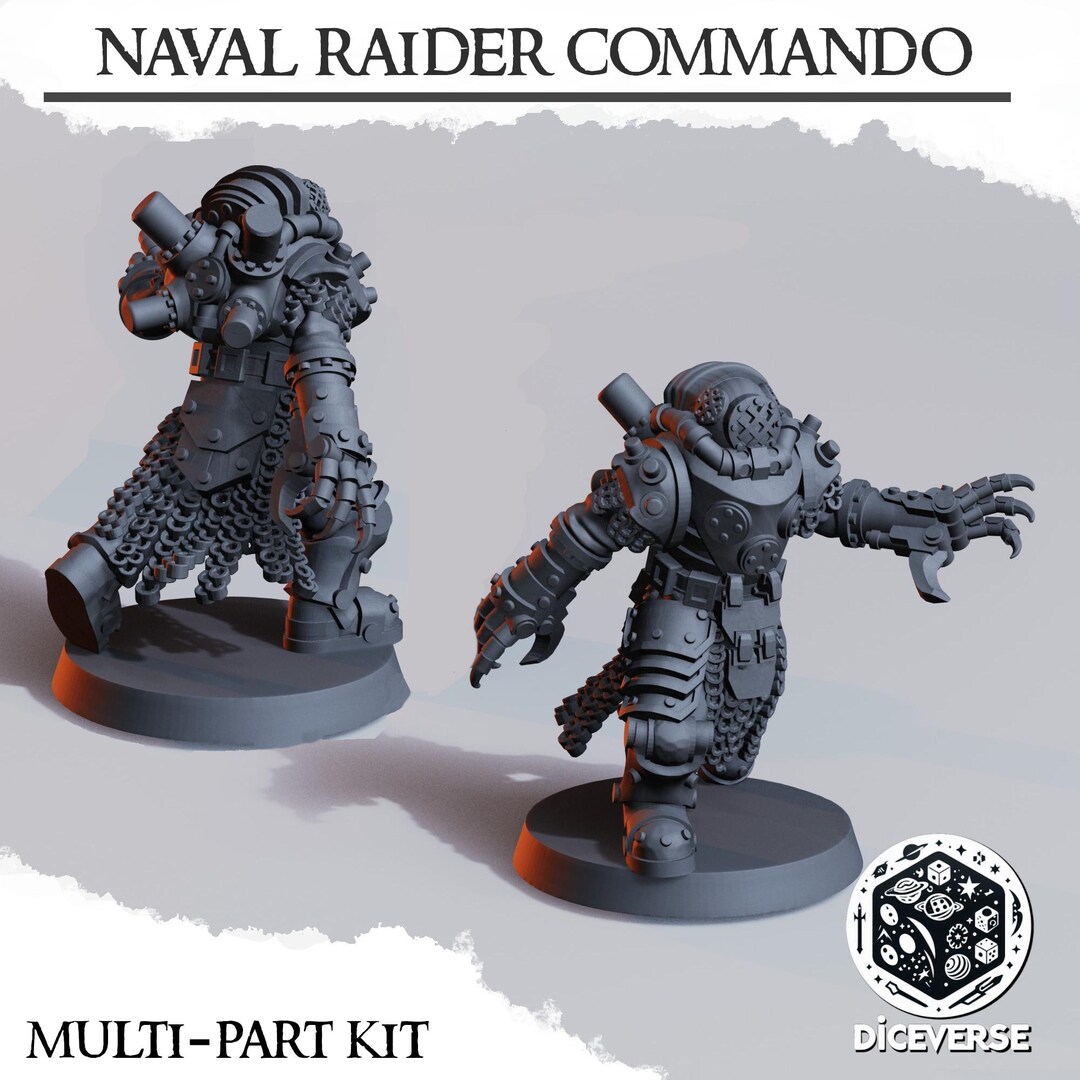Heretic Naval Death Commando, Trench Crusade Miniatures, Raiding Party ...