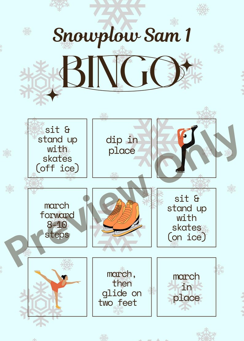 Snowplow Sam 1 Bingo Card! - Etsy